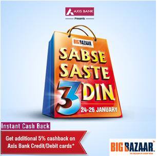Big Bazaar-Republic Day Mega Sale-Sabse Saste 3 Din from 24 to 26 ...